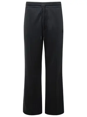 MARCELO BURLON COUNTY OF MILAN Flared Drawstring Track Pants - Black