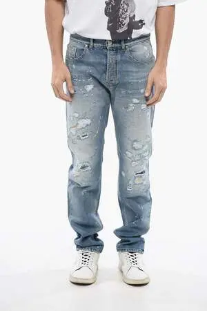 John Richmond Distressed-effect Regular-fit Jeans