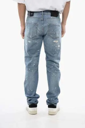 John Richmond Distressed-effect Regular-fit Jeans