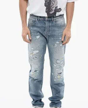 John Richmond Distressed-effect Regular-fit Jeans