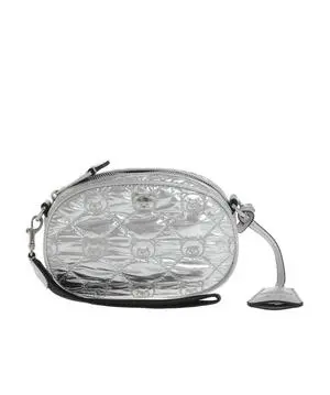 Moschino Teddy-embroidered Quilted Clutch Bag
