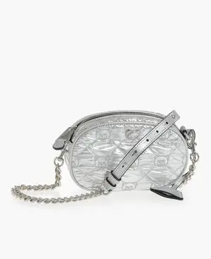 Moschino Teddy-embroidered Quilted Clutch Bag
