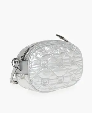 Moschino Teddy-embroidered Quilted Clutch Bag