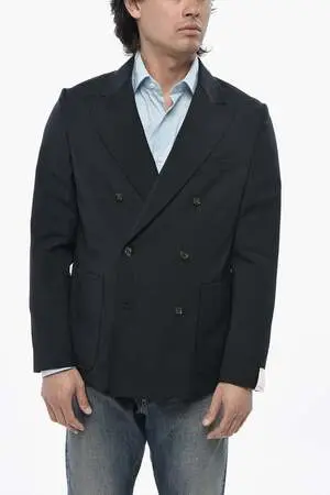 PAOLO PECORA Double-breasted Blazer - Blue