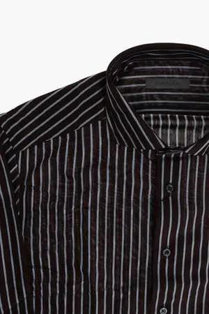 Corneliani Striped French-collar Shirt
