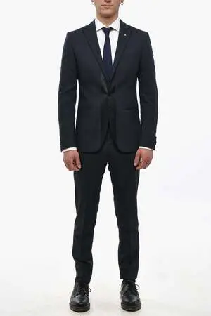 Corneliani Satin-trim Three-piece Suit - Blue