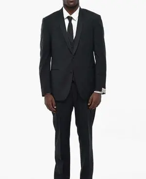 Corneliani Satin Shawl-lapel Three-piece Suit