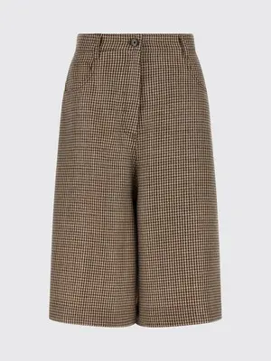 Brunello Cucinelli Houndstooth Wool Blend Knee-length Shorts