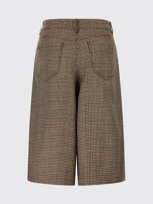 Brunello Cucinelli Houndstooth Wool Blend Knee-length Shorts