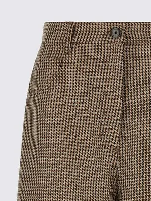 Brunello Cucinelli Houndstooth Wool Blend Knee-length Shorts