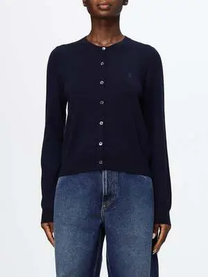 Polo Ralph Lauren Crewneck Wool Cardigan With Embroidered Pony Logo - Blue