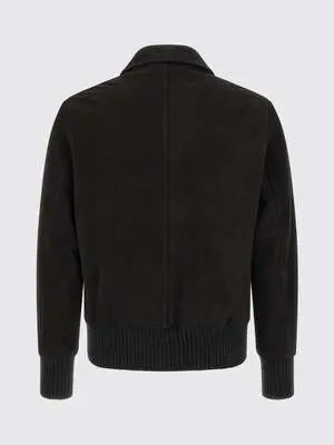 GIORGIO BRATO Lambskin Leather Shirt Jacket With Zip Closure
