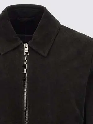 GIORGIO BRATO Lambskin Leather Shirt Jacket With Zip Closure