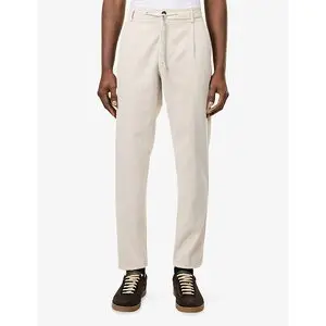 Eleventy Elasticated-waist Cotton-blend Trousers