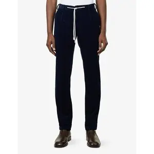 Eleventy Drawstring-waist Cotton-corduroy Trousers
