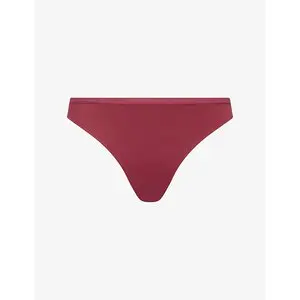 Calvin Klein Perfectly Fit Stretch-woven Thong - Established Red