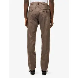 Eleventy Elasticated-waist Wool And Cashmere Trousers