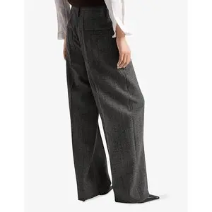 Prada Mouliné Relaxed-fit Wool Trousers