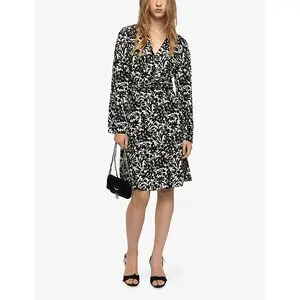 Zadig&Voltaire Remoir Wrap-front Long-sleeve Satin Mini Dress