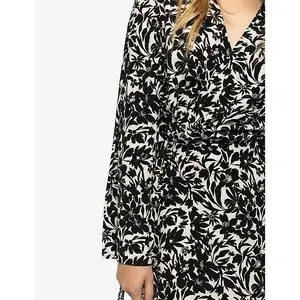 Zadig&Voltaire Remoir Wrap-front Long-sleeve Satin Mini Dress
