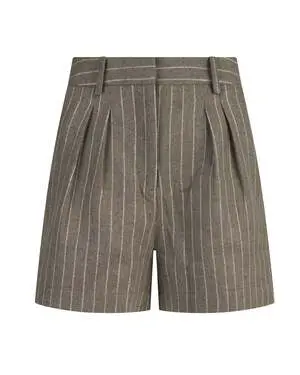 MC2 SAINT BARTH Tailored Pinstripe Pleated Shorts - Pinstripes 11