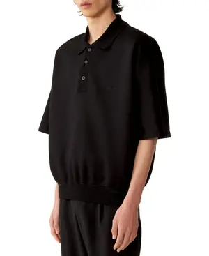 LANVIN Loose-fit Double-face Jersey Polo Shirt