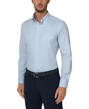 Boggi Milano Regular Fit Pinpoint Cotton Shirt Light Blue