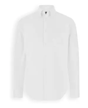 Boggi Milano Regular Fit Pinpoint Cotton Shirt - White