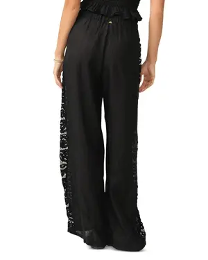 PQ SWIM Jace Lace Linen Blend Cover-up Pants
