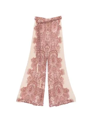 Zimmermann Clash Wide-leg Trousers - Pink