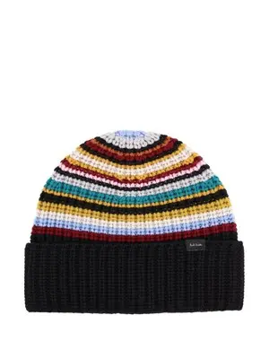 Paul Smith Signature Stripe Beanie - Black