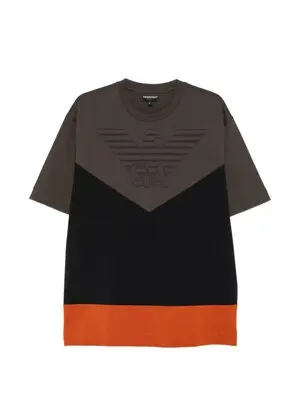 Emporio Armani Colorblock Cotton T-shirt - Green