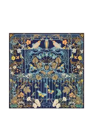 FERRAGAMO Liberty Print Silk Scarf - Blue