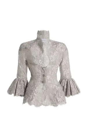 HARITHAND Della Cotton-blend Blazer - Grey