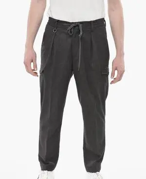 PAOLO PECORA Pleated-detailing Drawstring-fastening Tailored-design Trousers