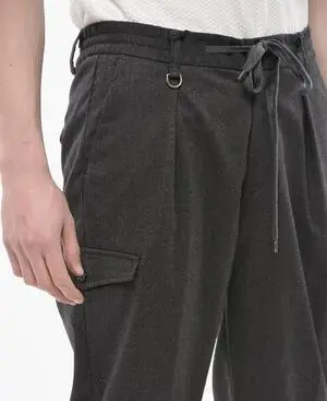 PAOLO PECORA Pleated-detailing Drawstring-fastening Tailored-design Trousers