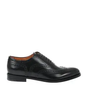 Santoni Brogue-detail Leather Derby Shoes