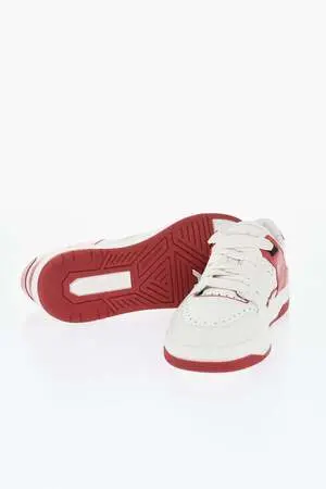 Santoni Air Panelled Leather Sneakers