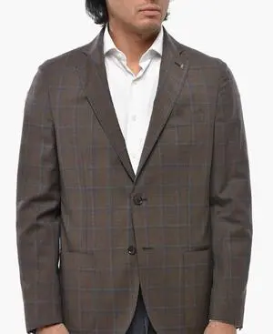 Corneliani Plaid-pattern Single-breasted Blazer