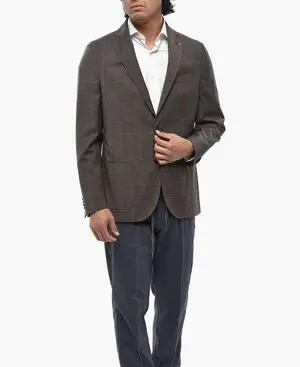 Corneliani Plaid-pattern Single-breasted Blazer