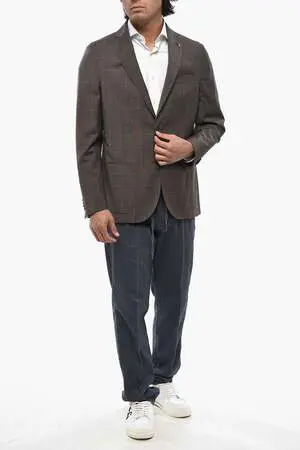 Corneliani Plaid-pattern Single-breasted Blazer