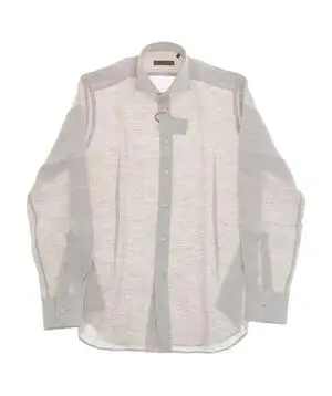 Corneliani Linen French-collar Shirt - Beige