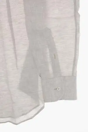 Corneliani Linen French-collar Shirt