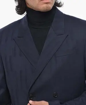 Off-White Jacquard Double-breasted Blazer