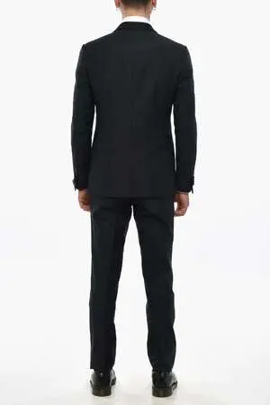 Corneliani Satin-lapel Virgin-wool Suit