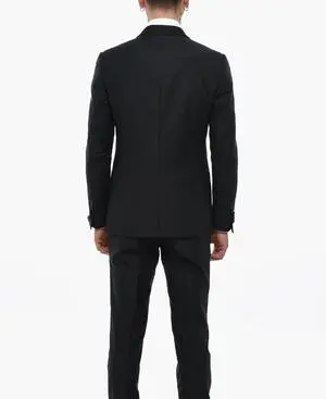 Corneliani Satin-lapel Virgin-wool Suit