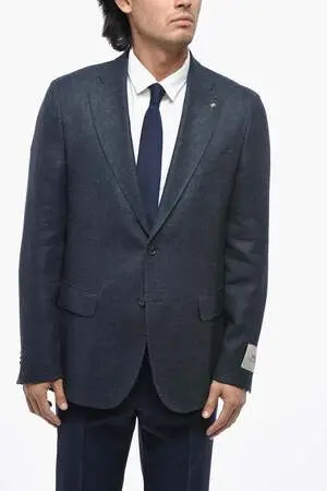 Corneliani Single-breasted Flap-pocket Blazer - Blue