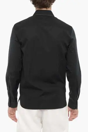 Neil Barrett Cut-out Bolt Slim-fit Shirt
