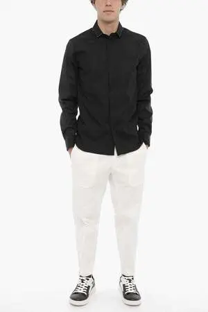 Neil Barrett Cut-out Bolt Slim-fit Shirt