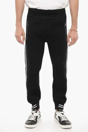 Neil Barrett Biker-style Side-stripe Track Pants - Black
